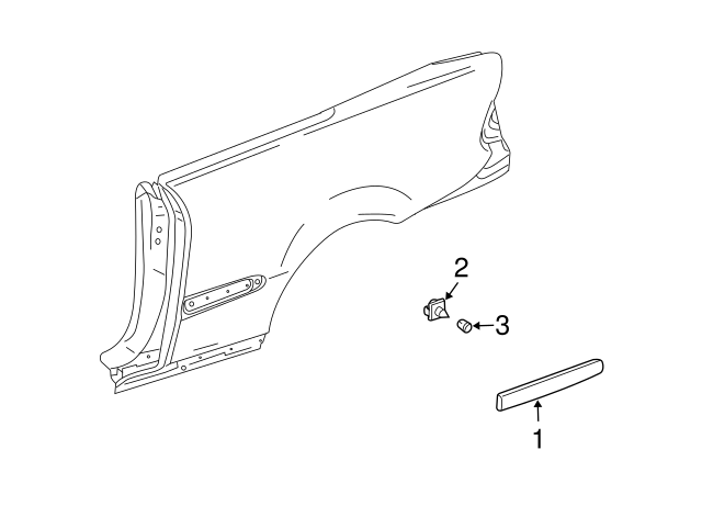 209-690-26-62-9999 - Body Trim Molding 2003-2009 Mercedes-Benz ...