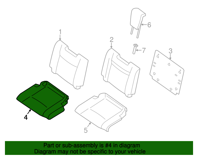 2014-2016 Nissan Rogue Cushion Cover 89320-4BA0A | Temecula Nissan Parts
