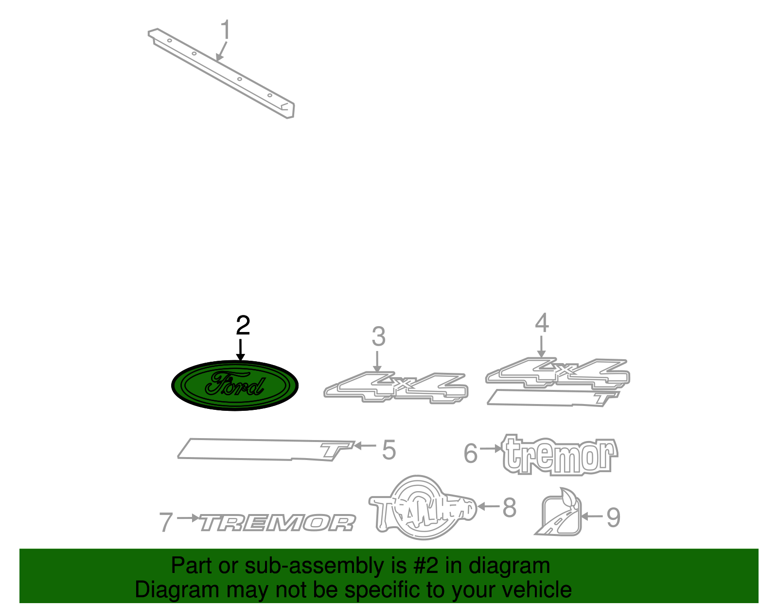 1992-2005 Ford Ford Explorer Ranger Mustang GT Oval Badge FORD Emblem ...