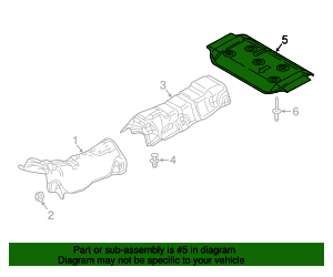 2013-2023 Mazda Muffler Shield KD53-56-451 | OEM Parts Online