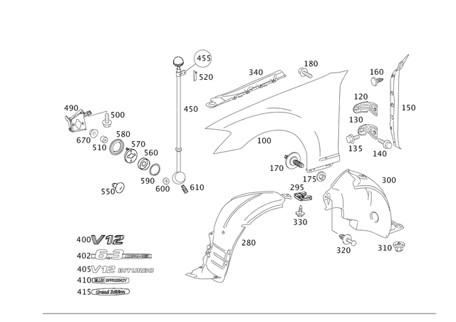 1968-2013 Mercedes-Benz Fender, Front 221-880-01-18 | Mercedes-Benz Parts