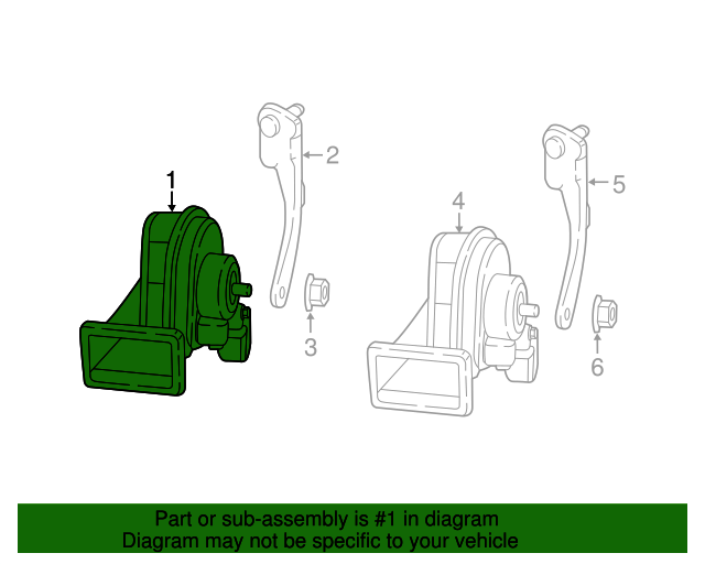 2017-2020 Audi Low Note Horn 8W0-951-221 | OEM Parts Online