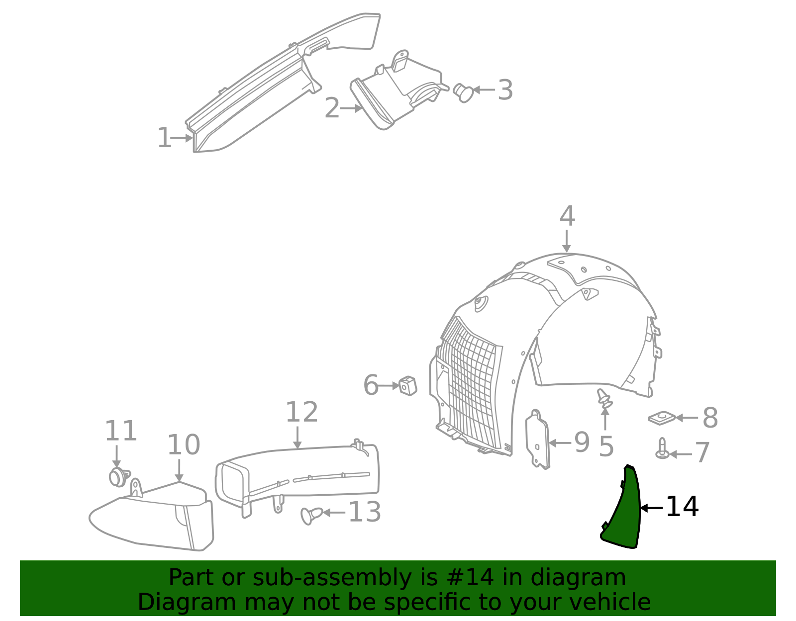 2020-2025 Chevrolet Corvette Black Front Passenger Side Wheel Opening ...