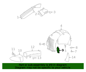 2020-2021 Chevrolet Corvette Splash Shield 84100499 | GMPartsDirect.com