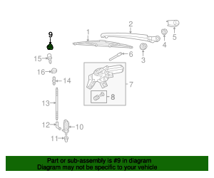 2004-2023 Audi Wiper Motor Nut N-907-143-03 | Audi Burlingame Parts