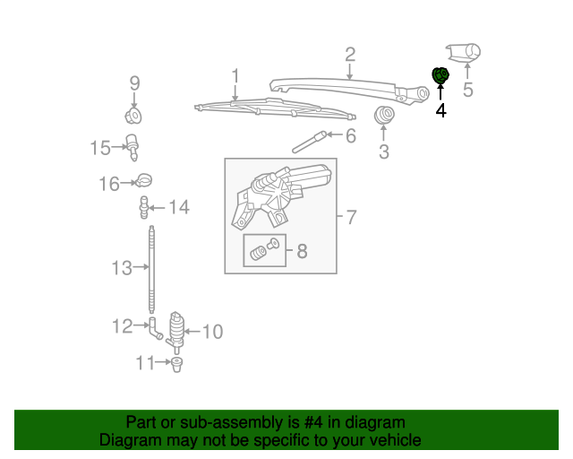 2006-2023 Audi Wiper Arm Nut N-015-083-15 | Audi USA Parts