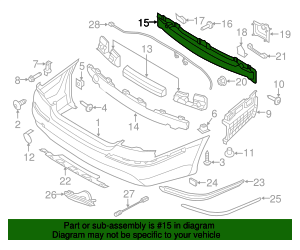 2013 Hyundai Equus Impact Bar 86631-3N000 | QuirkParts