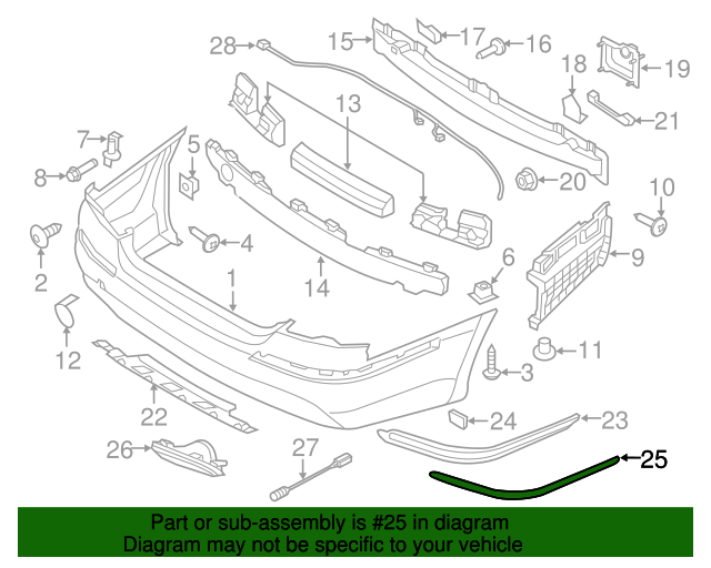 2011-2013 Hyundai Equus Chrome Strip 86673-3N000 | QuirkParts