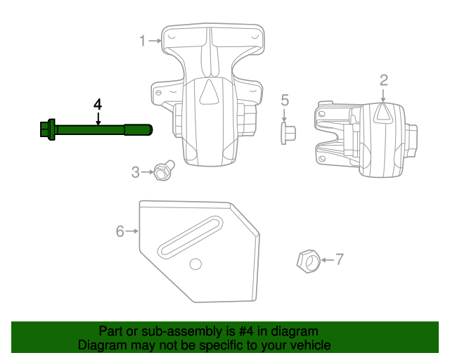 2007-2020 Mopar Isolator Bolt 6508745AA | TascaParts.com
