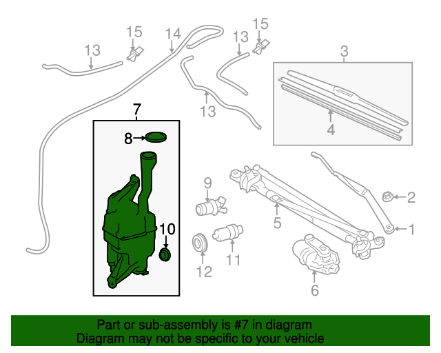 2014-2018 Lexus Washer Fluid Reservoir 85315-33461 | AutoNationParts.com