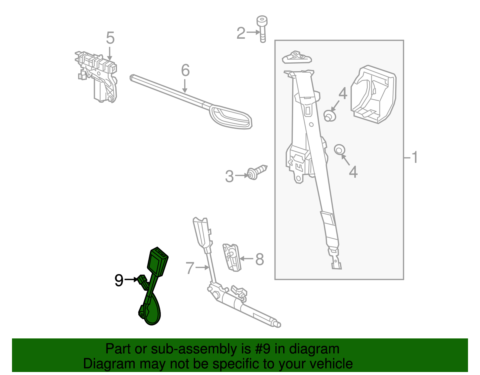 19332389 - Buckle - 2016-2019 Buick Cascada | Findlay Auto Parts