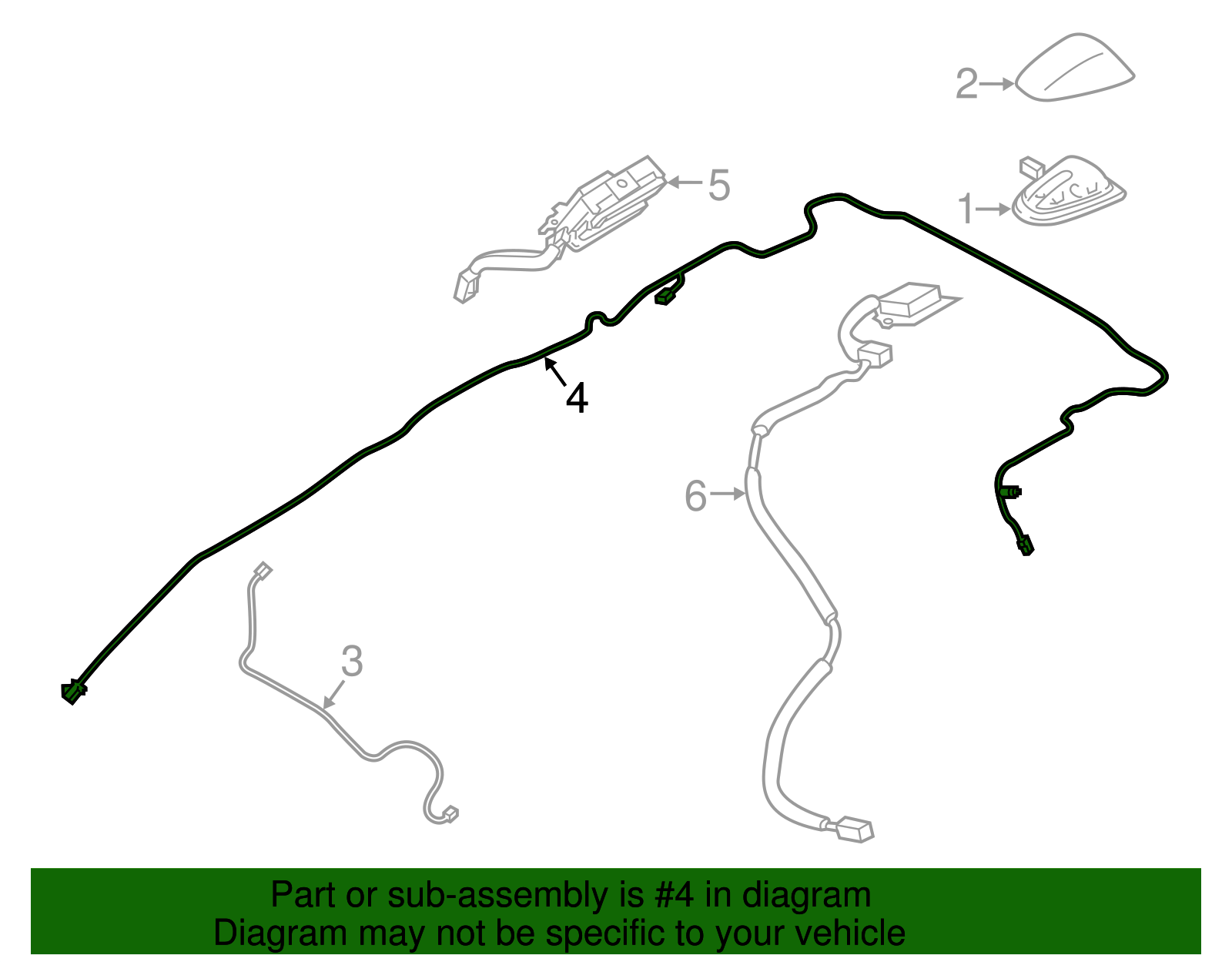 28243-6JL0B - High-Quality Antenna Cable for 2021-2024 Nissan Armada ...
