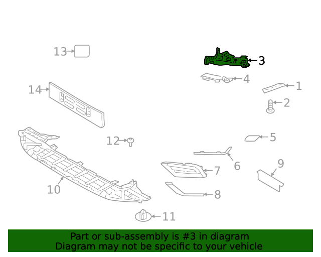 2019-2020 Volvo Bumper Cover Support Rail 31455653 | TascaParts.com