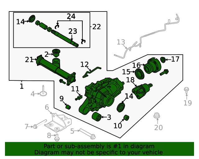2021-2024 Ford Bronco Differential Carrier Assembly mb3z4141e ...