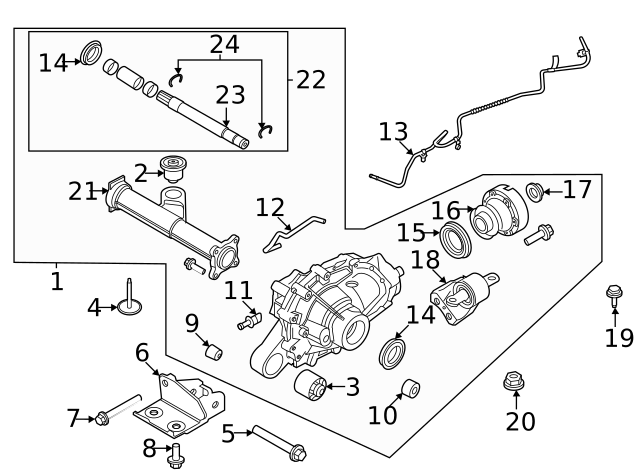 2021 Ford Bronco Shaft MB3Z-3B436-C | Ford Parts Direct