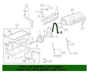 1997-2020 GM Gasket-Cr/Shf Rr Oil Seal Hsg 12639249 | GM Parts Center