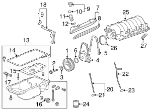 1997-2020 GM Crankshaft Rear Oil Seal Housing Gasket 12639249 GM ...