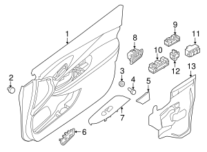 2015-2020 Nissan Murano Switch Bezel 80960-5AA1A | QuirkParts
