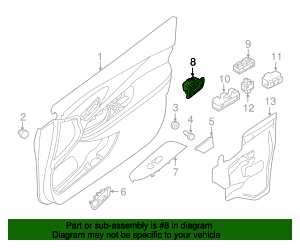 2015-2021 Nissan Murano Switch Bezel 80961-5AA1B | OEM Parts Online