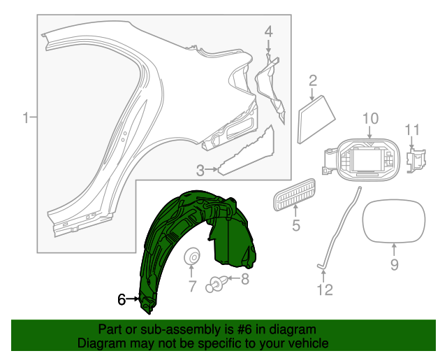 Genuine Wheelhouse Liner for 2015-2021 Mercedes-Benz | OEM Part# 205 ...
