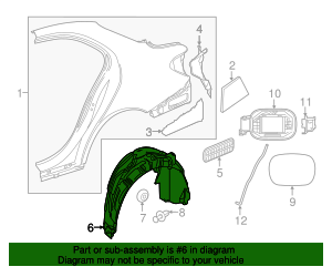 Genuine Wheelhouse Liner for 2015-2021 Mercedes-Benz | OEM Part# 205 ...