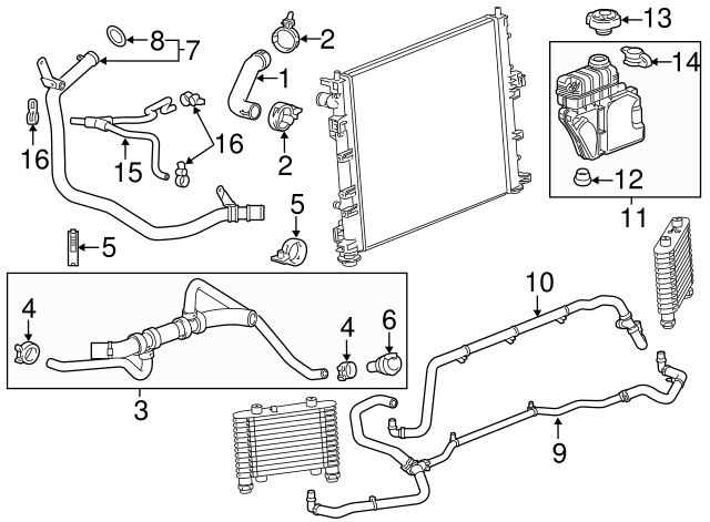 2014-2019 Cadillac CTS Radiator Outlet Pipe 12639879 | Auto Parts Express