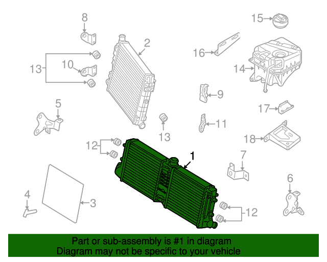 420-121-254-B - Radiator 2008-2015 Audi R8 | Audi OEM Parts