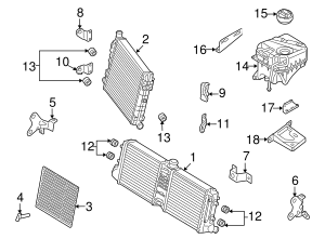 2008-2015 Audi R8 Radiator 420-121-254-B | Genuine Audi Parts