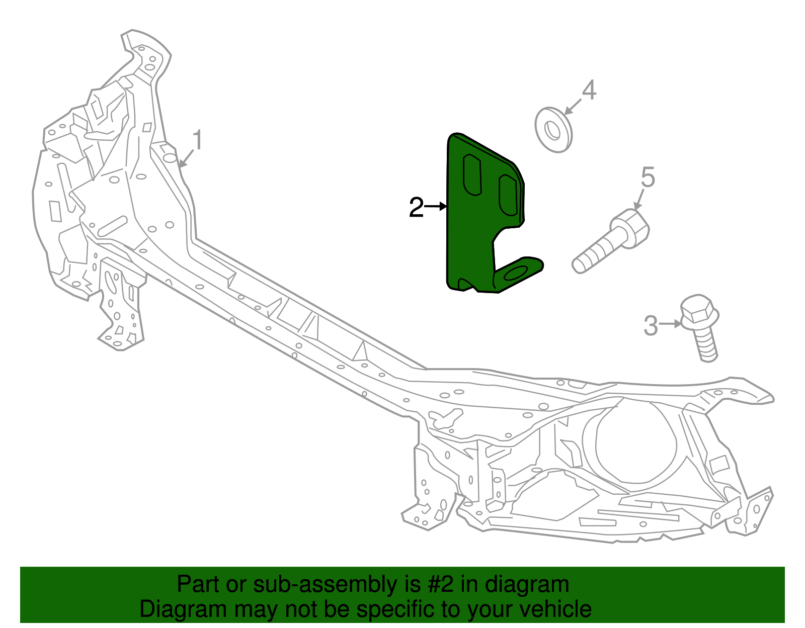 2010-2017 Volvo XC60 Radiator Support Support Bracket - Passenger Side ...