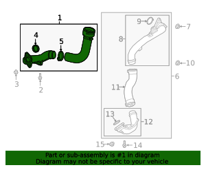 2016-2024 Mazda Air Inlet Pipe - Passenger Side (RH) PY8W-13-330D ...