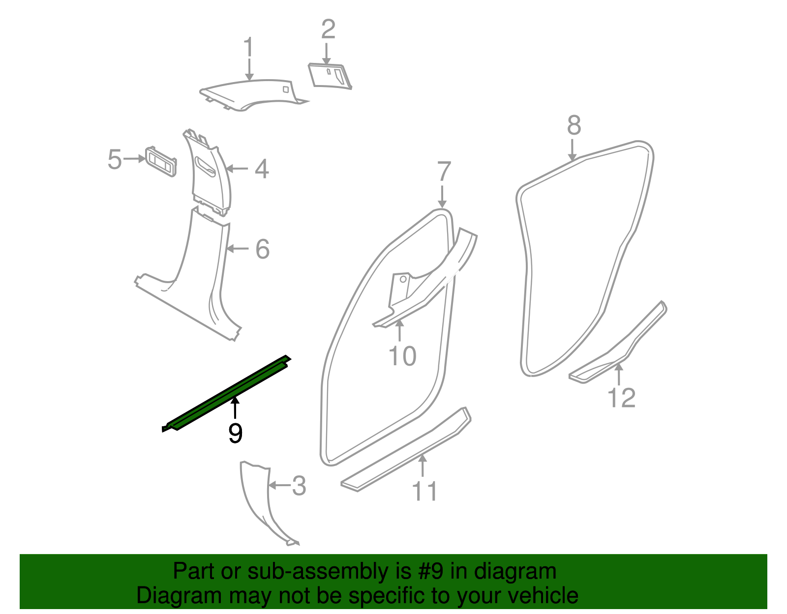 51-47-7-126-465 - Front Sill Plate 2006-2012 BMW | Genuine BMW Parts