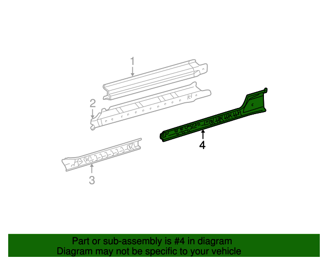 2001-2004 Toyota Tacoma Inner Rocker 57415-04900 | OEM Parts Online