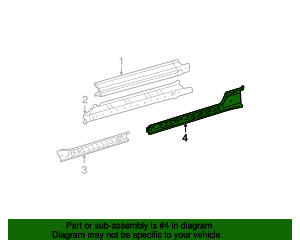 2001-2004 Toyota Tacoma Inner Rocker 57415-04900 | OEM Parts Online