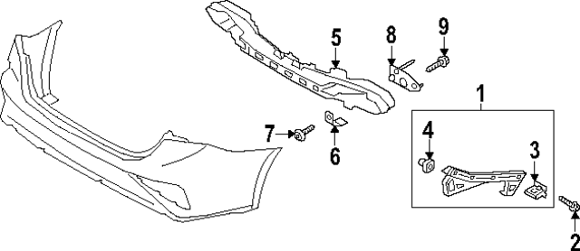 2022-2024 Kia Forte Impact Bar 86631-M7FA0 | Kia Automotive Parts