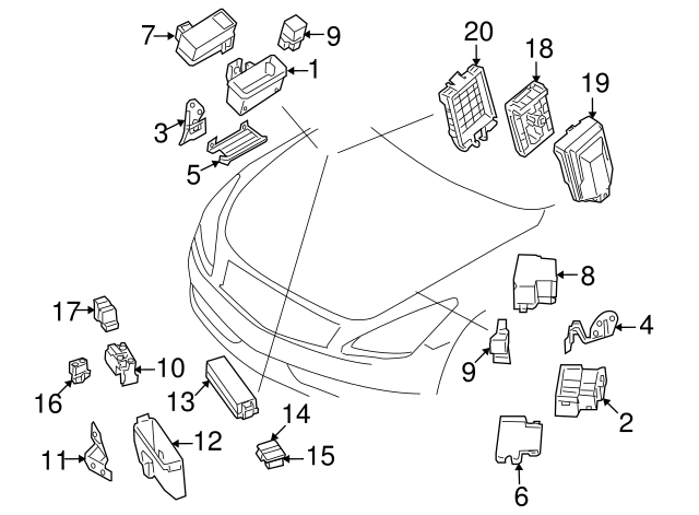 2008-2020 Infiniti Fusible Link Holder 24380-JL00A | OEM Parts Online