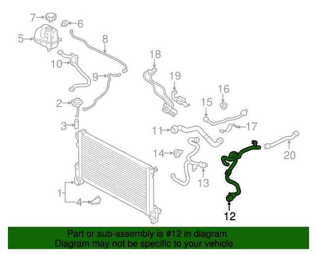 Radiator Hose 32249658 | TascaParts.com