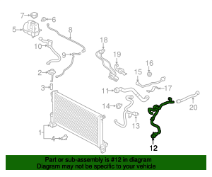 2016-2022 Volvo Radiator Coolant Hose 32249658 | AutoNationParts.com
