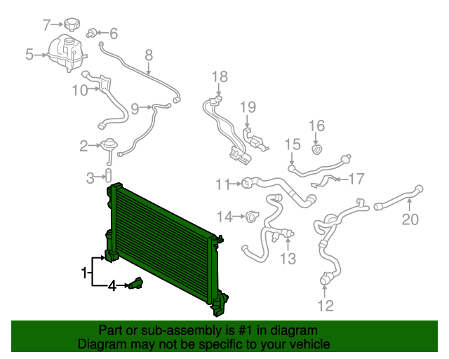 2016-2020 Volvo XC90 Radiator 32224828 | TascaParts.com