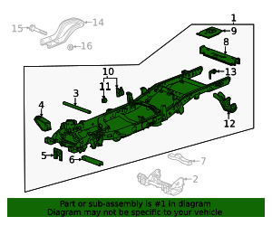 2022-2023 Chevrolet Silverado 2500 HD Frame Assembly 85628543 GM ...