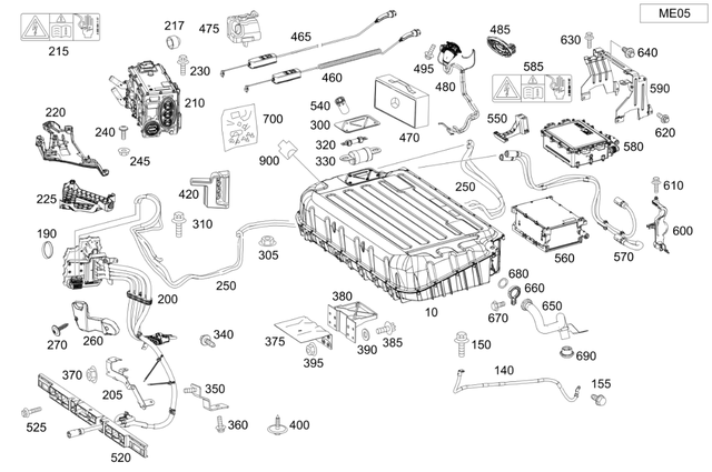 2015-2017 Mercedes-Benz S 550e Equipot Bonding Line 000-540-02-64 ...