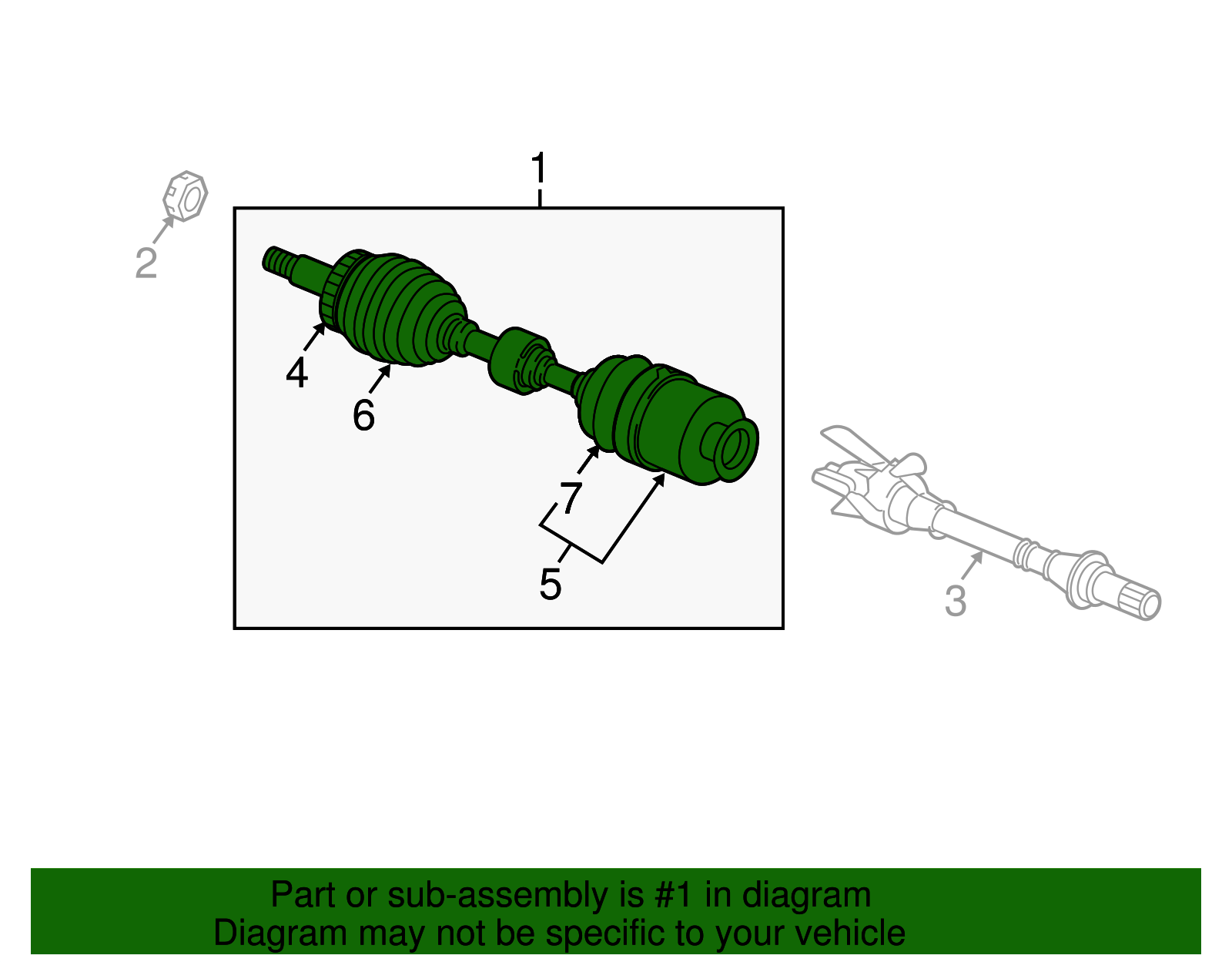 49500-1U400 - Axle Assembly 2011-2013 Kia Sorento | Kia.Parts Store