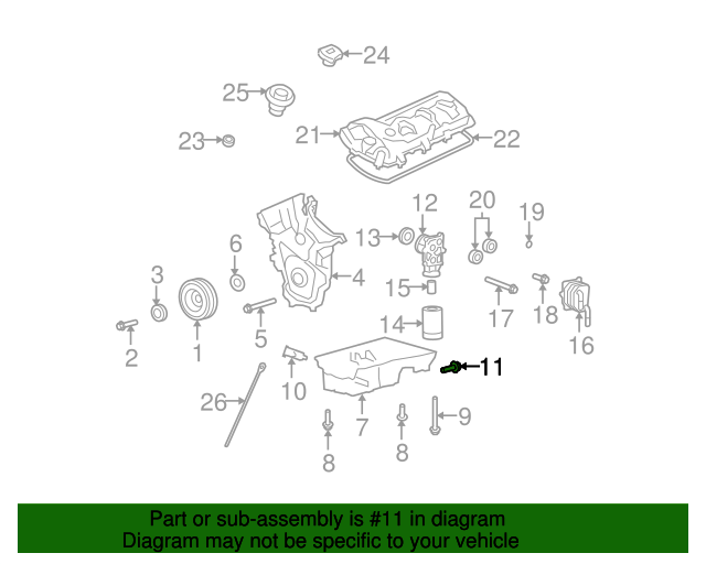 2000-2008 Mazda Engine Oil Drain Plug AJ03-10-404 | RealMazdaParts.com