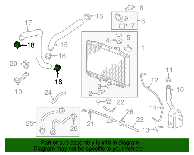 OEM 1988-2021 Honda Clip, Hose (36.5MM) (Chuo Spring) 19511-PH7-003 ...