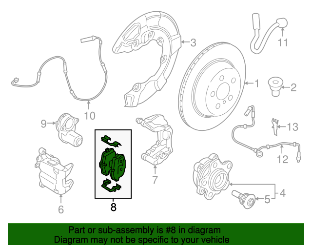 34-21-6-867-175 - Brake Pads Rear 2016-2021 BMW | Braman BMW & MINI Parts