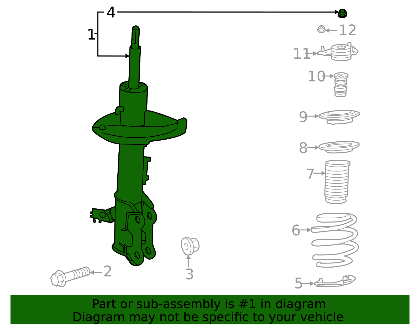 2020-2022 Toyota Highlander Strut 48520-8Z288 | OEM Parts Online