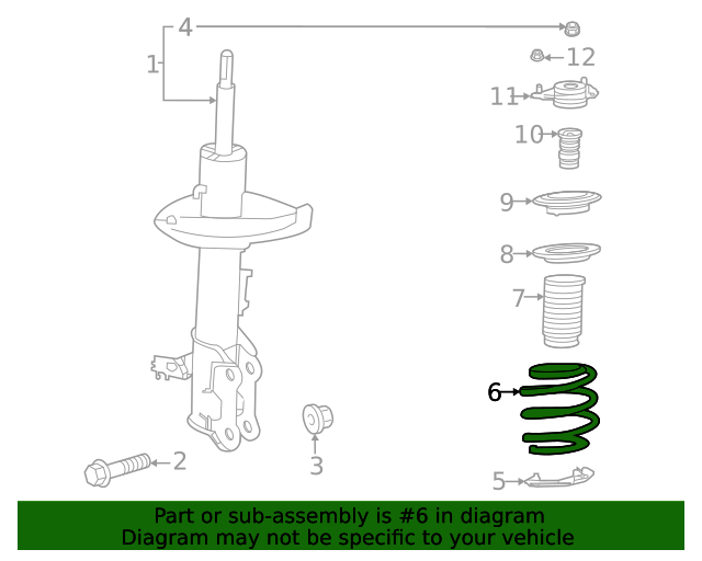48131-0E610 - Coil Spring 2021-2023 Toyota Highlander | AutoNationParts.com