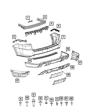 2014-2025 Dodge Durango Bumper Cover Insert 5113692AA | Mopar eStore