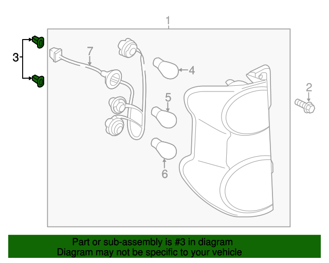 2015-2018 Chevrolet City Express Tail Lamp Assembly Grommet 19316438 ...
