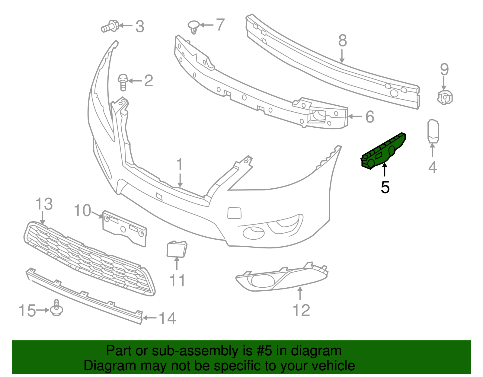 2013-2015 Nissan Sentra Side Retainer 62225-3SH0A | Temecula Nissan Parts