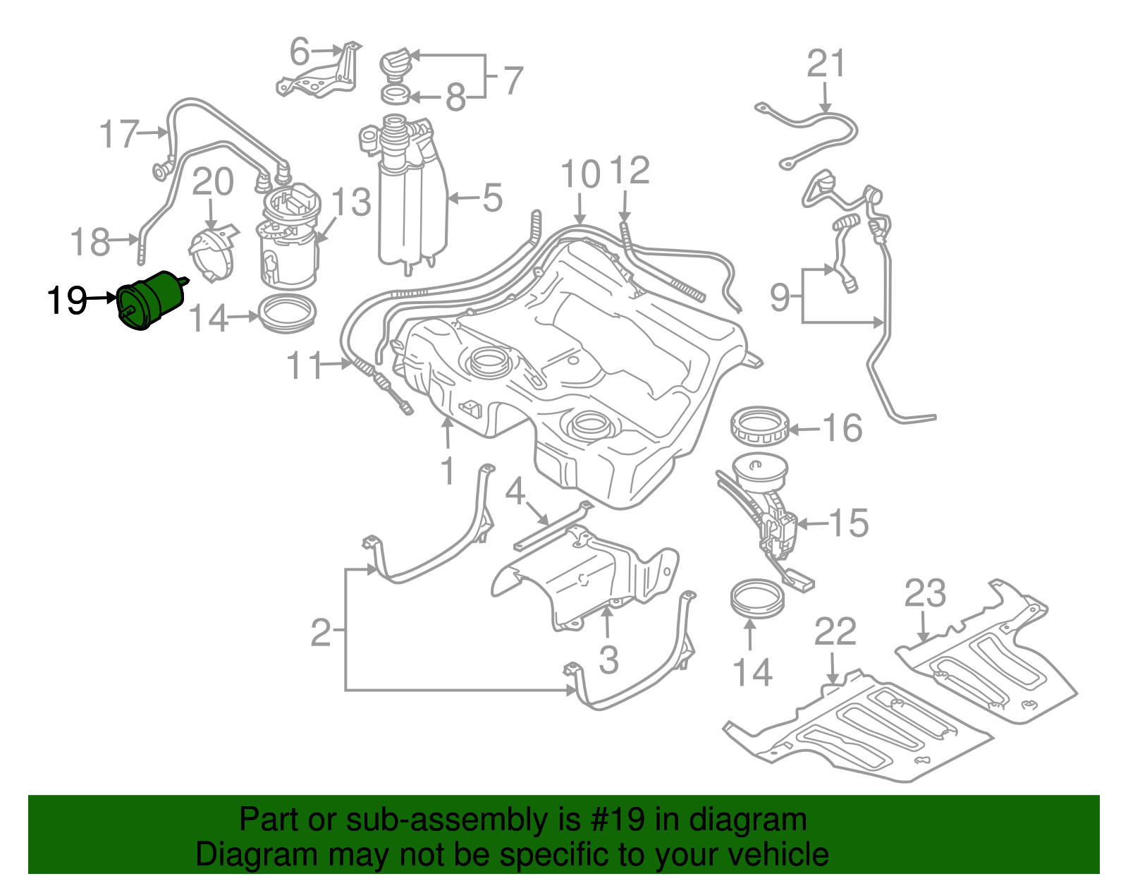 2000-2009 Audi Fuel Filter 1J0-201-511-A | Genuine Audi Parts
